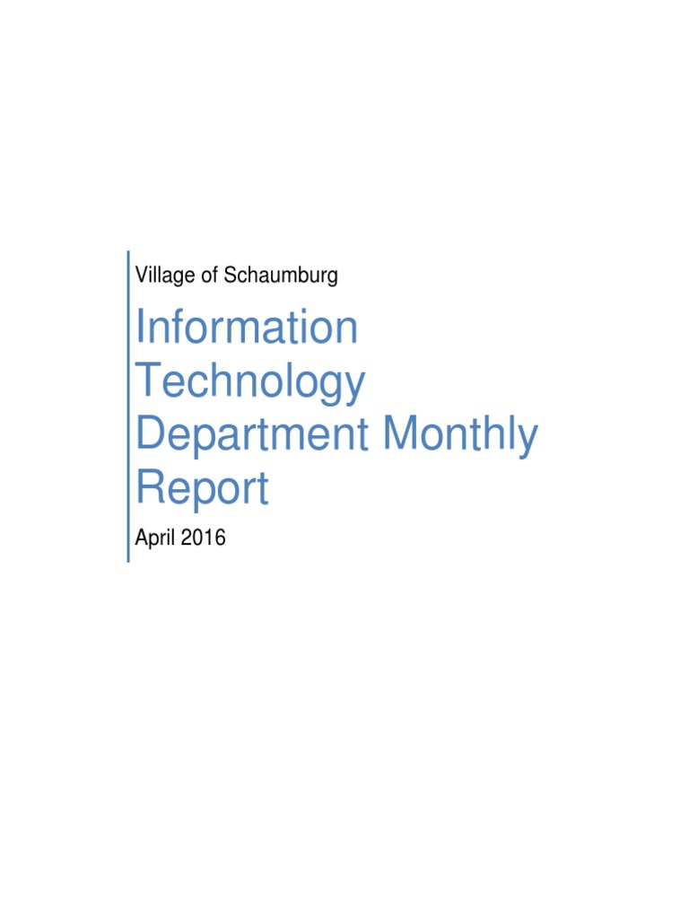 2016-04 Information Technology Monthly Report | PDF | Information ...