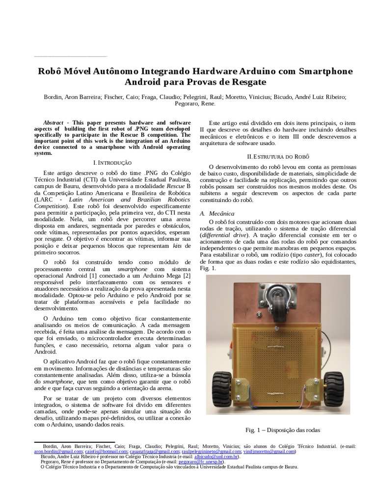 Robo Movel Arduino | PDF | Robô | Robótica