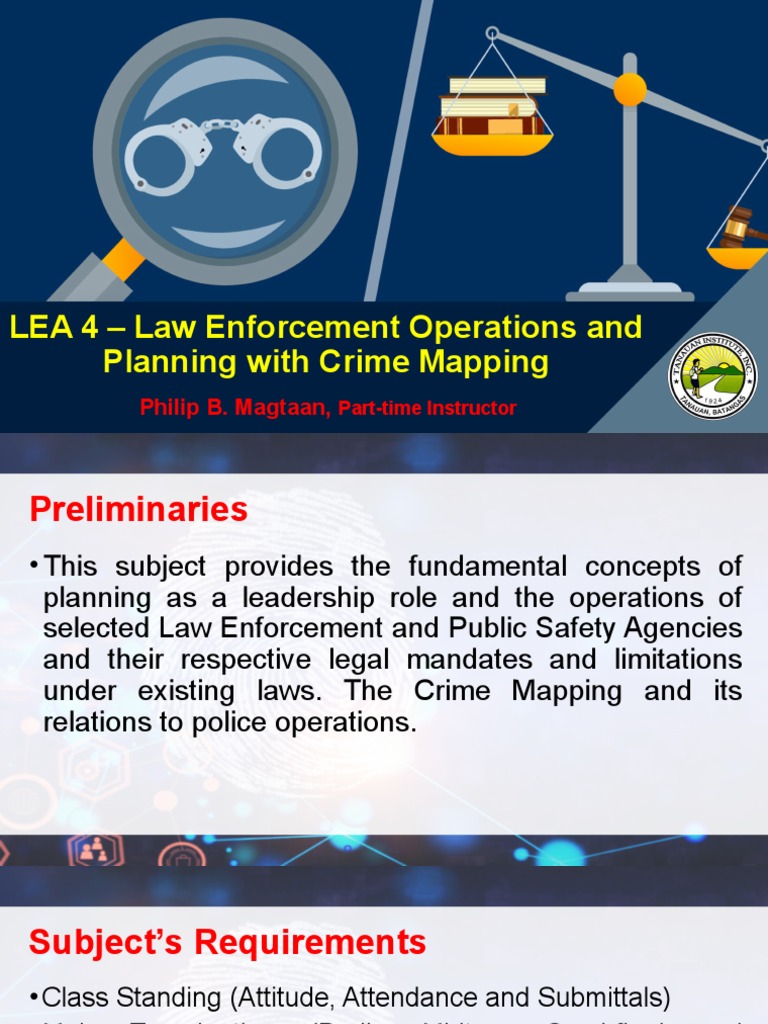 LEA 4 - Law Enforcement Operations and Planning With Crime Mapping ...