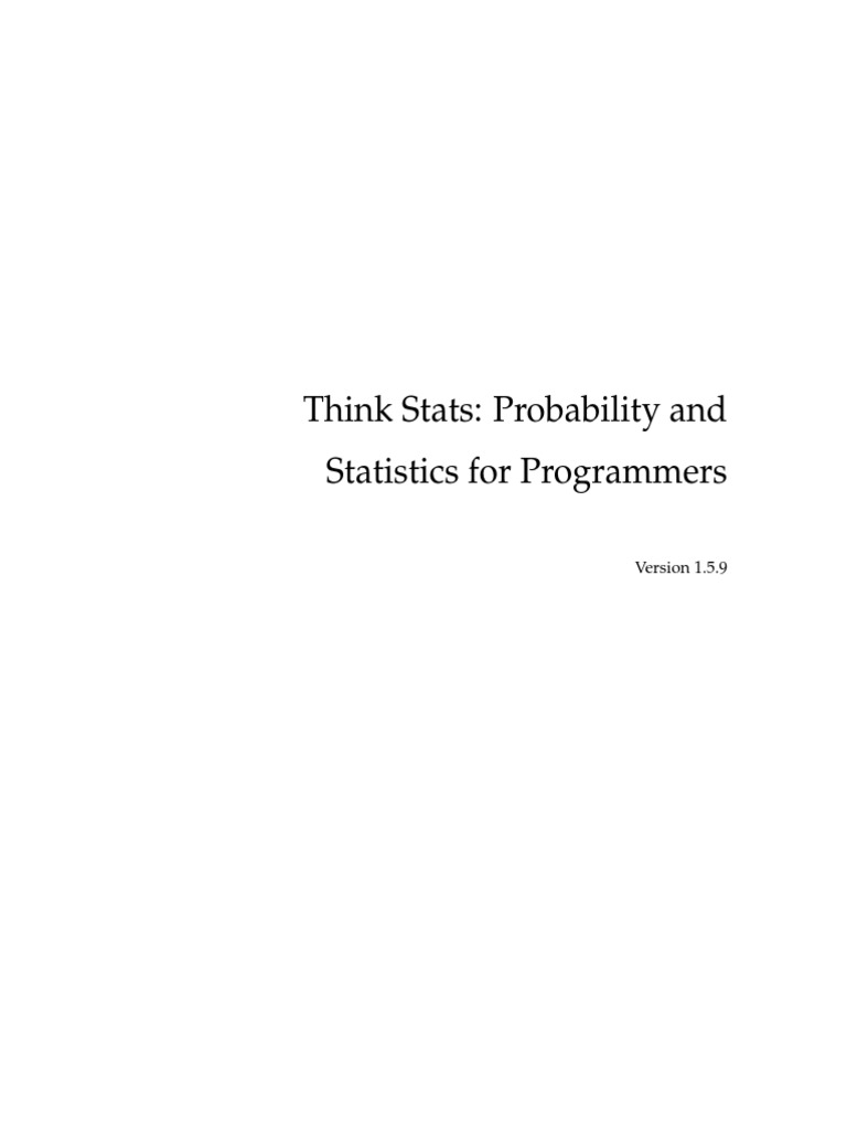 Think Stats: Probability and Statistics For Programmers | PDF | Mode (Statistics) | Statistics