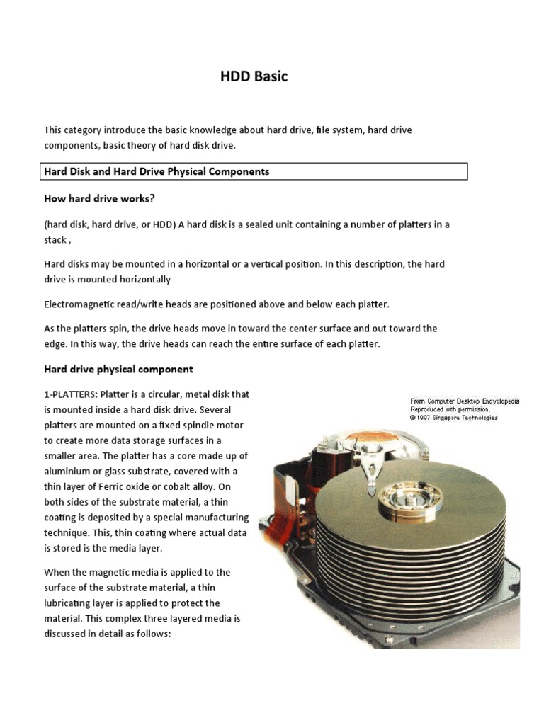 Hard Disk Basic | PDF | Hard Disk Drive | File System