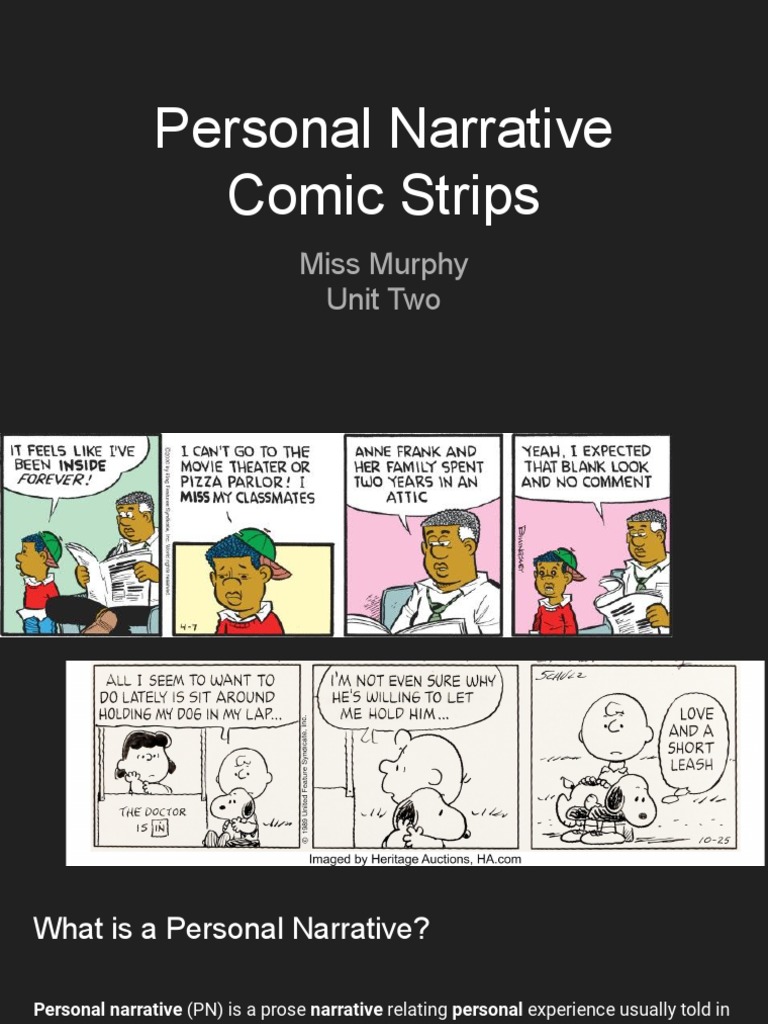 Personal Narrative Comic Strip Guide | PDF