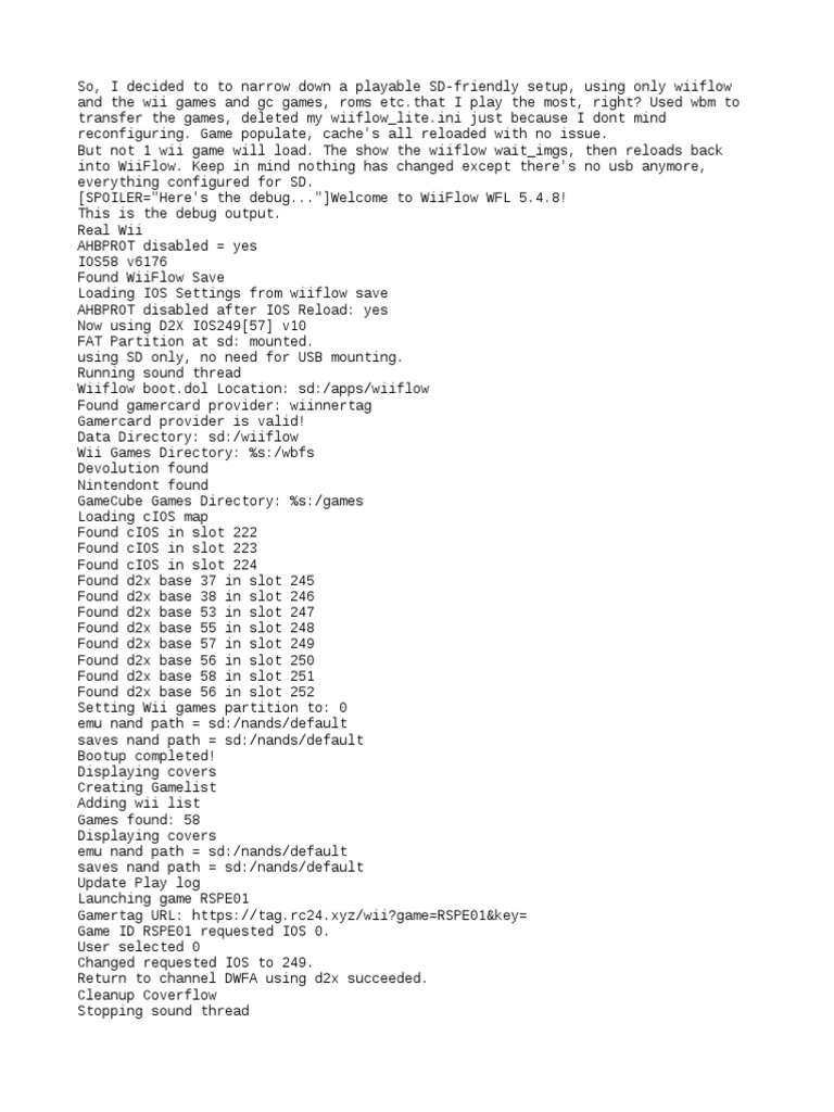 WiiFlow SD Setup Troubleshooting Guide | PDF