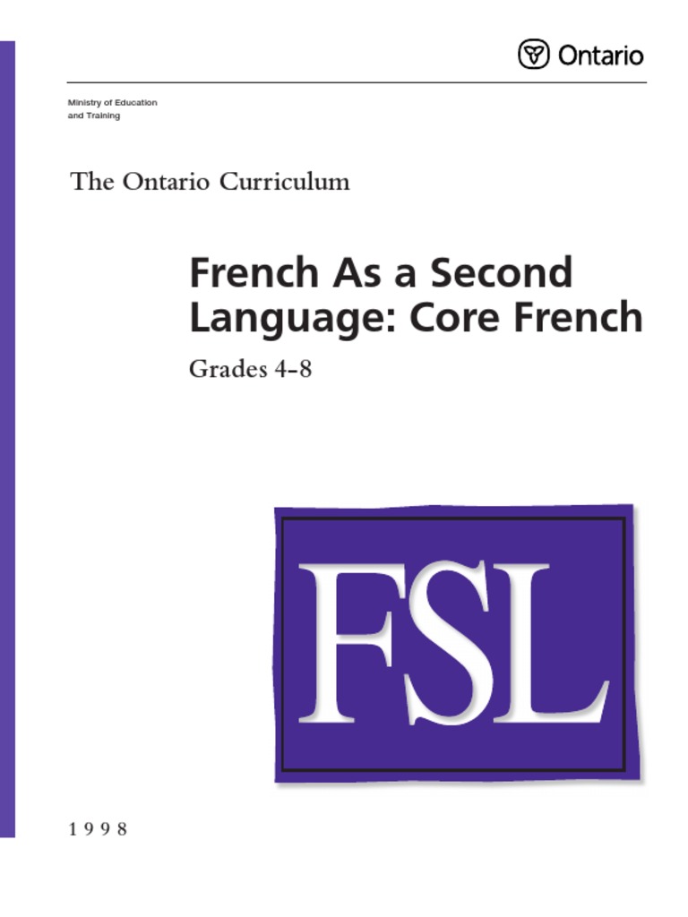 French Ontario Curriculum As Second Language | PDF | Individualized ...