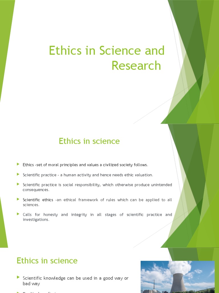 Ethics in Science and Research | PDF | Integrity | Science