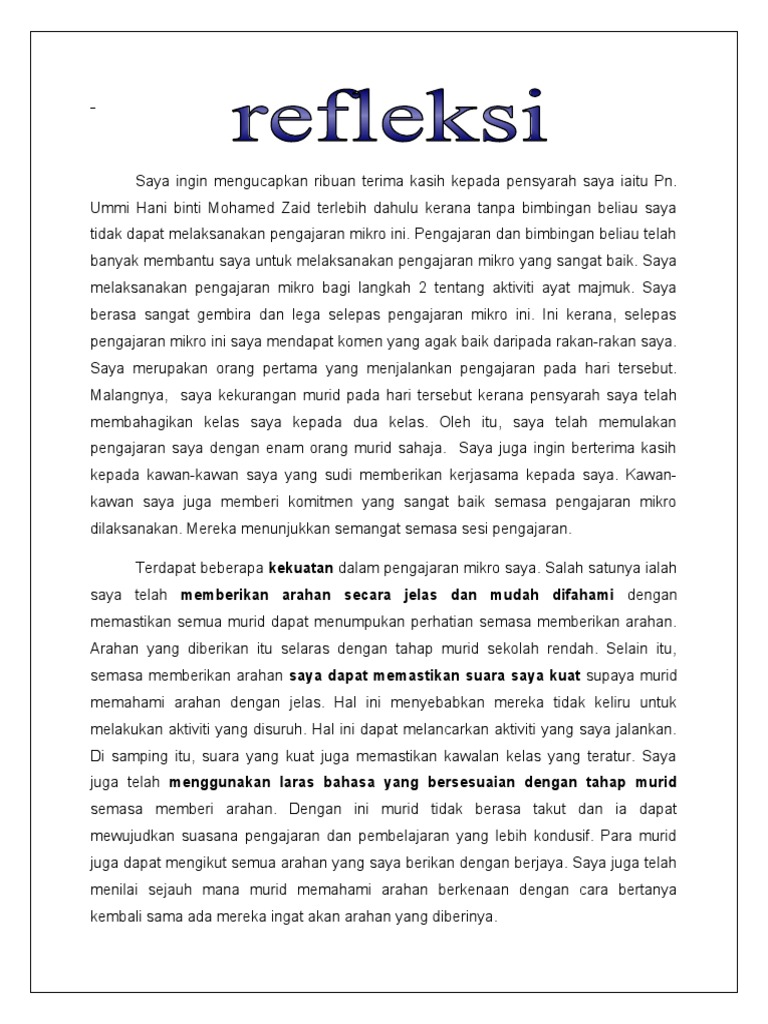 Refleksi | PDF