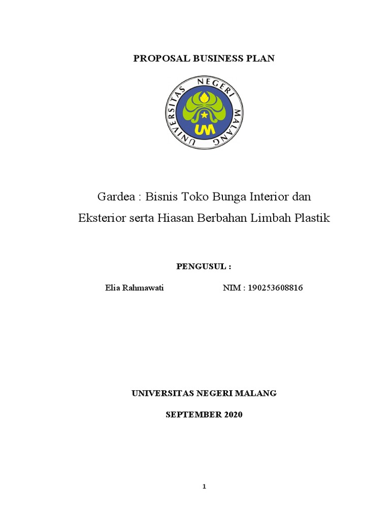Contoh Proposal Business Plan | PDF