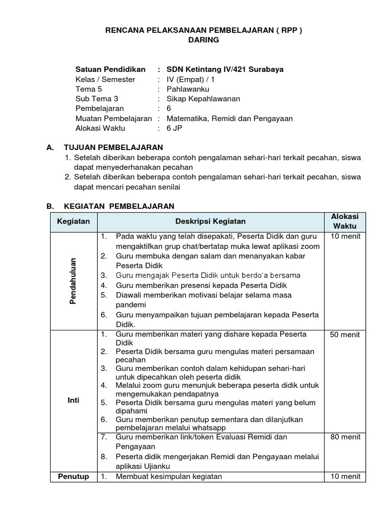 RPP Supervisi | PDF | Karier & Perkembangan
