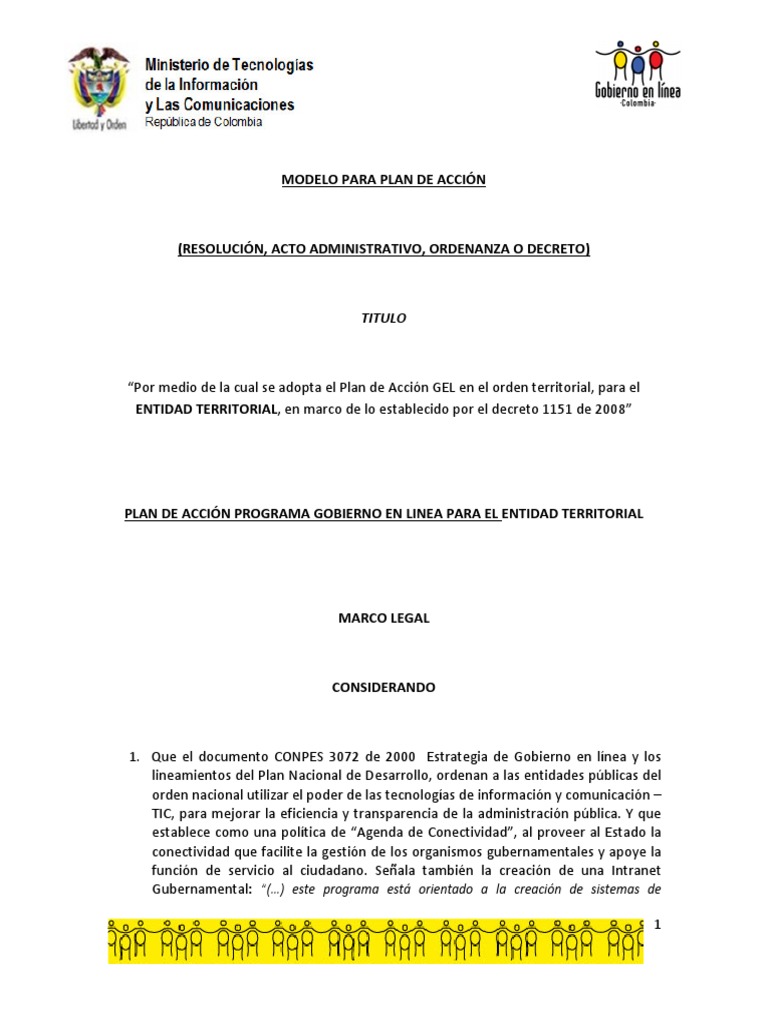 Modelo Creaci N de Plan de Acci N | PDF | Administración Pública | Internet