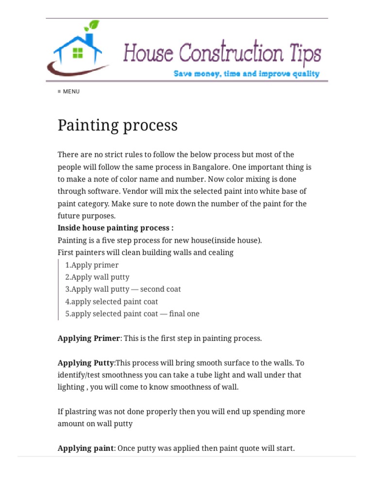 Step-by-Step Wall Painting Guide | PDF | Paint | Paintings