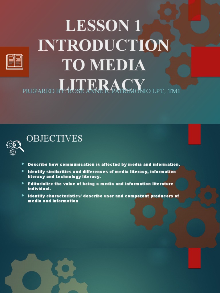 Lesson 1 Introduction To Media Literacy | PDF | Mass Media | Literacy