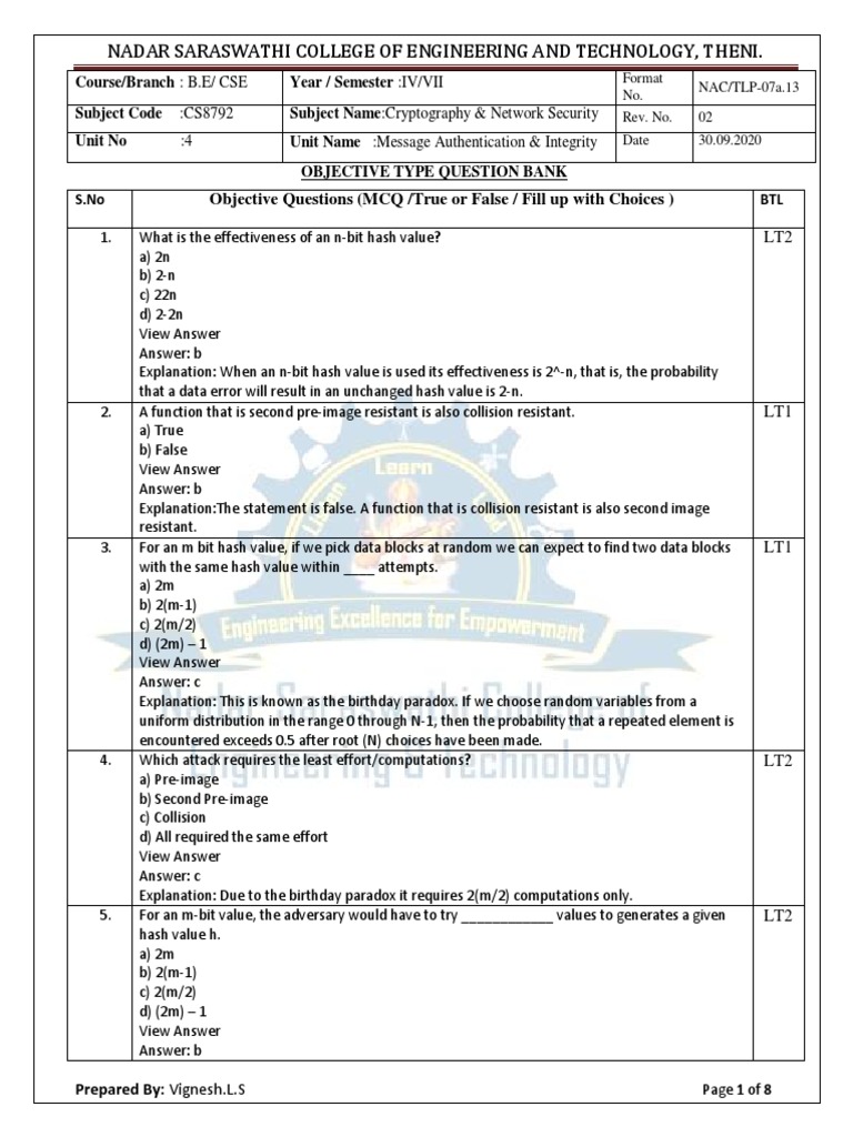 Nadar Saraswathi College of Engineering and Technology, Theni | PDF ...