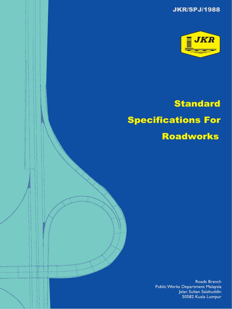 JKR - SPJ.1988 Standard Specification For Road Works | PDF