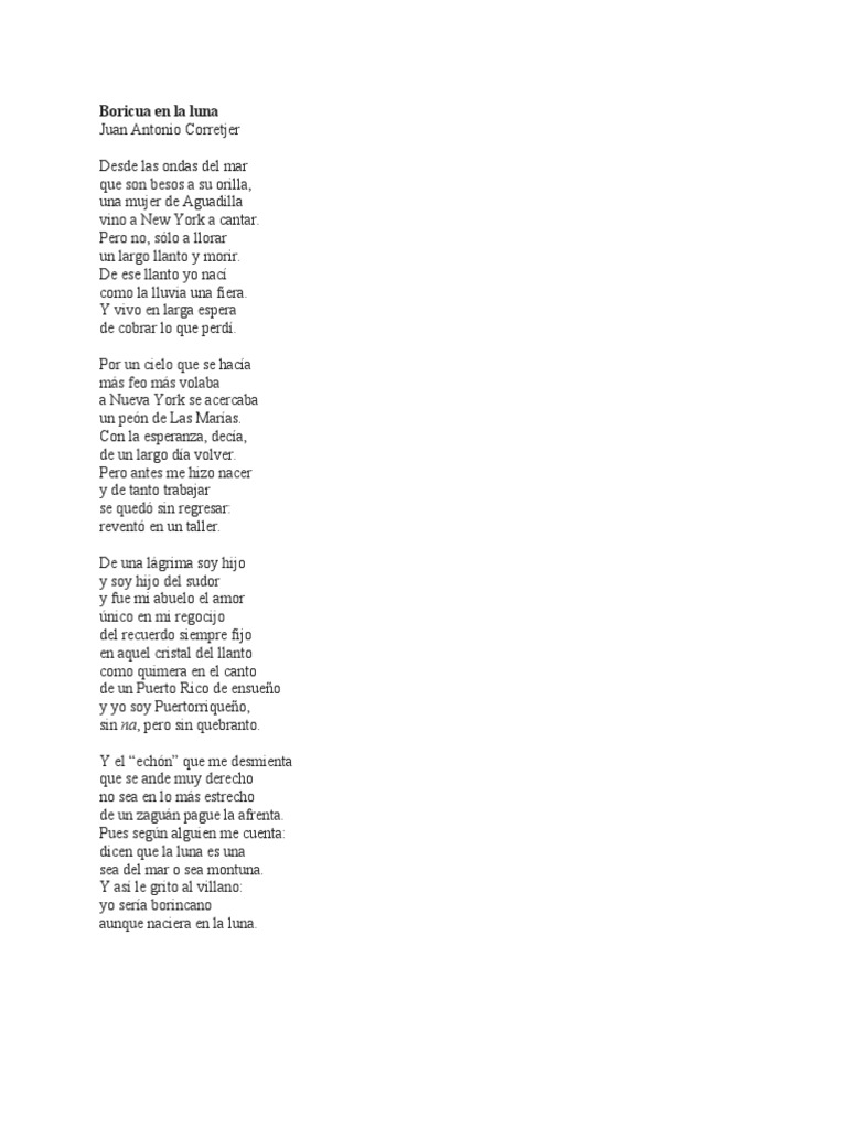 Juan Antonio Corretjer - Boricua en La Luna | PDF