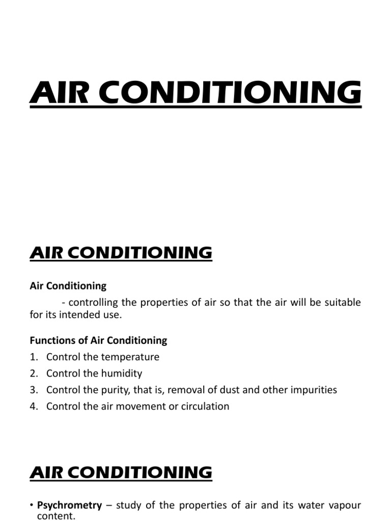Air Conditioning PDF | PDF | Humidity | Relative Humidity