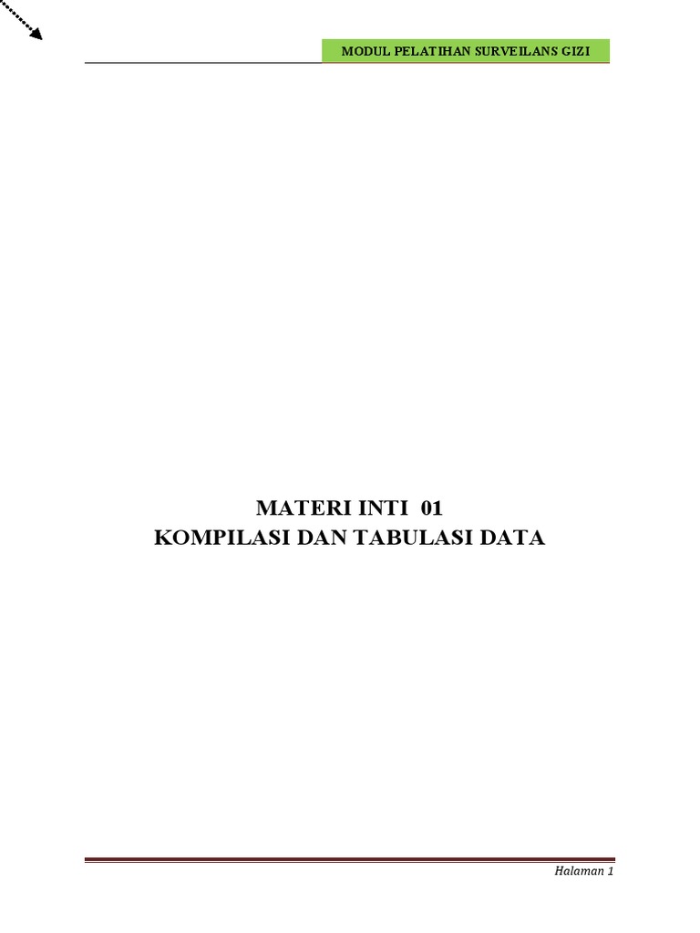 Draft Modul Surveilans Gizi Vs Kurikulum-Peserta | PDF