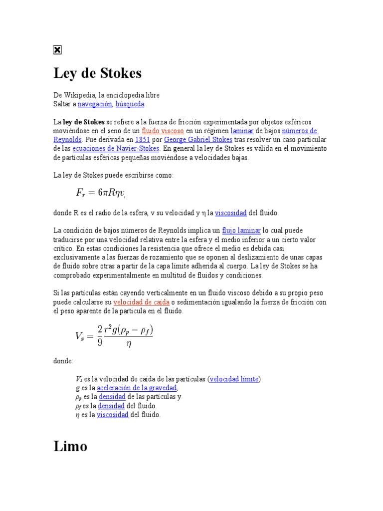 Ley de Stokes | PDF | Arcilla | Hidróxido de sodio