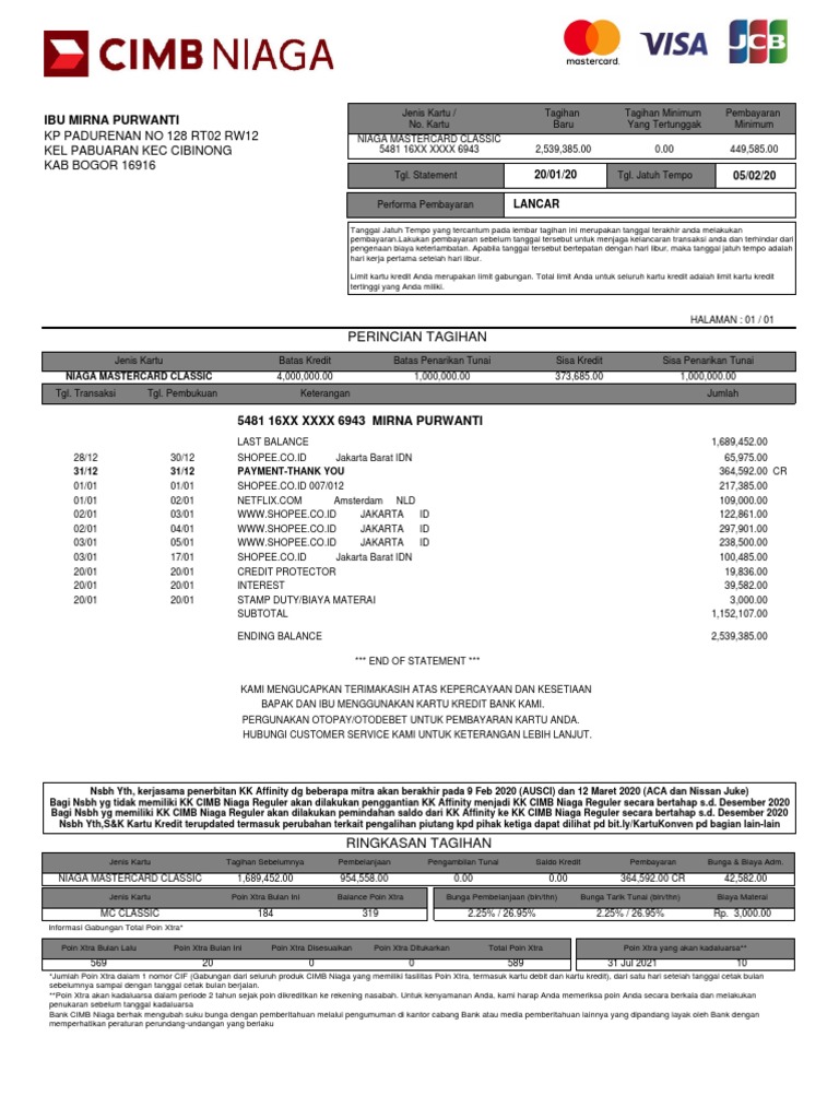 CC Statement 1580423425945 | PDF