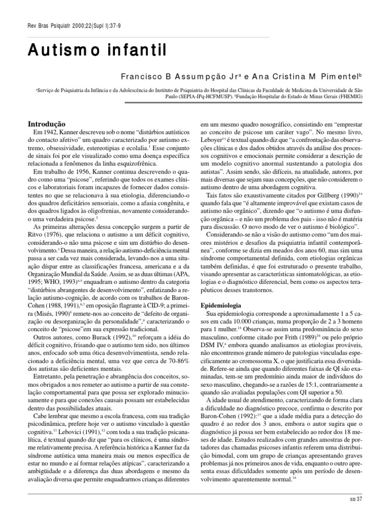Autismo Infantil | PDF