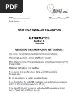 2025 SEA Maths Paper Solutions | PDF | Area | Volume