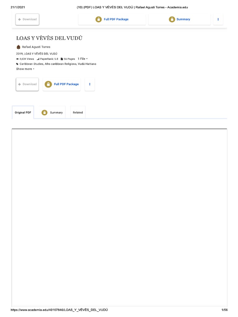Loas y Veves Del Vudú | PDF
