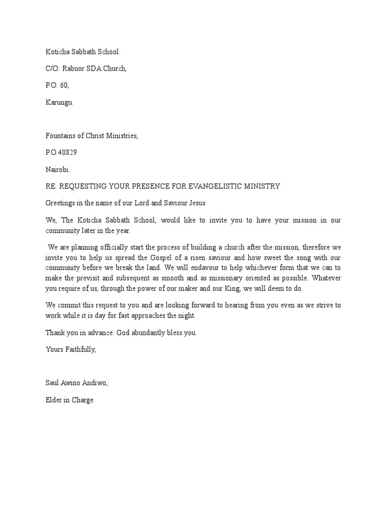 Service Request Letter | PDF