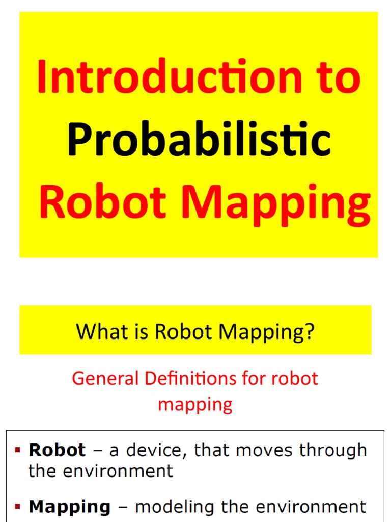 Introduction To Robot Mapping | PDF | Robot | Robotics