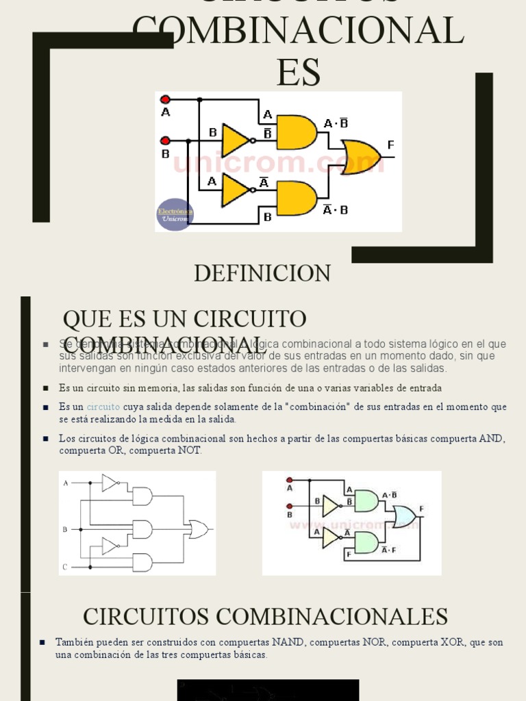 Circuitos Combinacionales | PDF | Ingeniería Informática | Electrónica