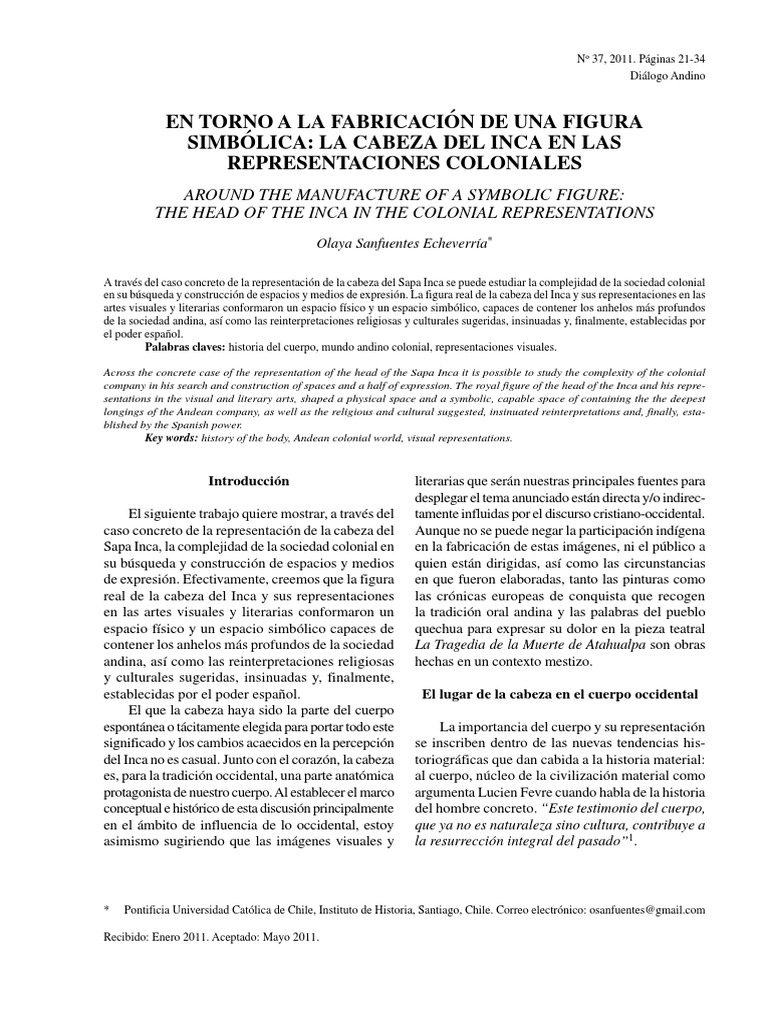 La Cabeza Del Inca en Las Representacion | PDF | Imperio Inca | Pinturas