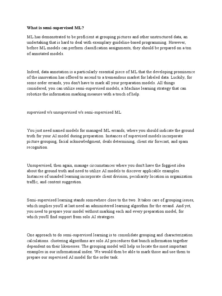 What Is Semi | PDF | Machine Learning | Cluster Analysis