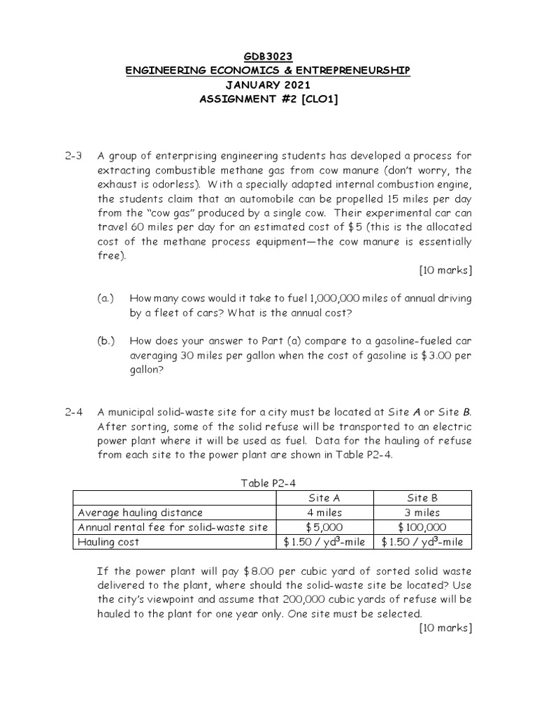 Assignment 2 Pdf Profit Economics Demand