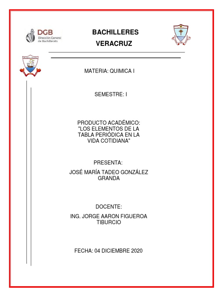 Los Elementos de La Tabla Periódica en La Vida Cotidiana | PDF | Argón ...