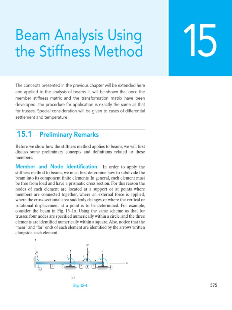 Beam Analysis Using The Stiffness Method | PDF | Matrix (Mathematics ...