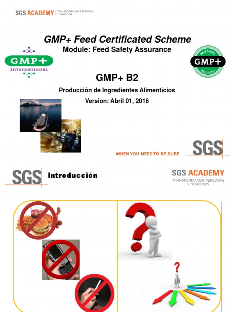 GMP+ B2 - SGS Academy | PDF | Análisis de Riesgo y Puntos Críticos de ...