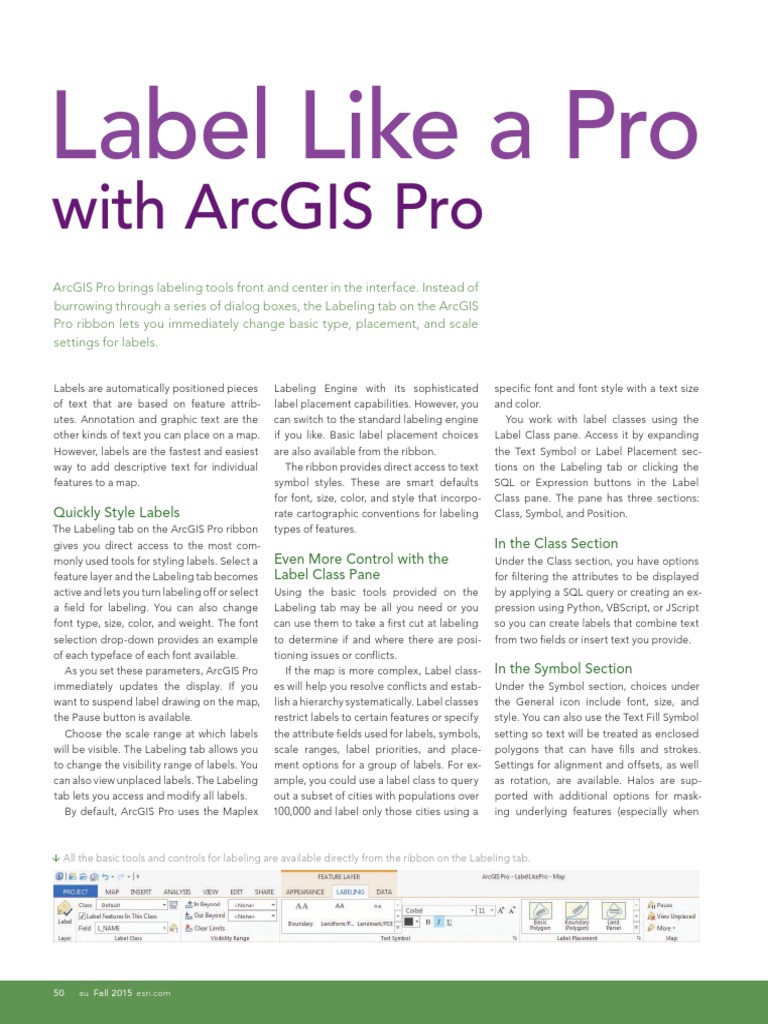 Label Like A Pro With Arcgis Pro | PDF | Typefaces | Arc Gis