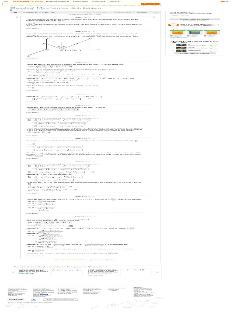 Classical Mechanics: (0th Edition) | PDF | Maxima And Minima | Textbook