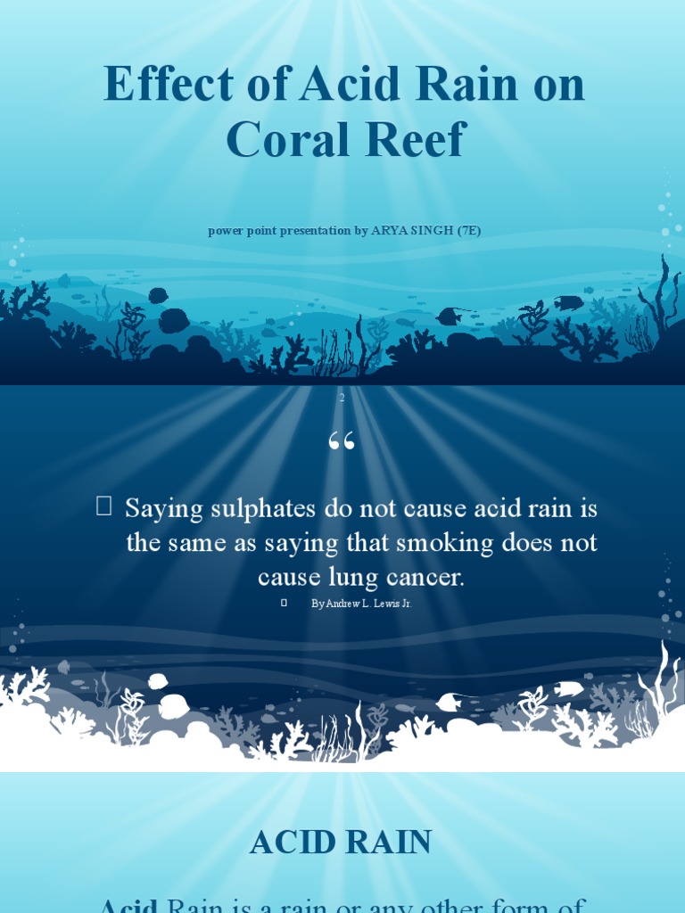 Effect of Acid Rain On Coral Reef | PDF | Acid | Chemical Elements