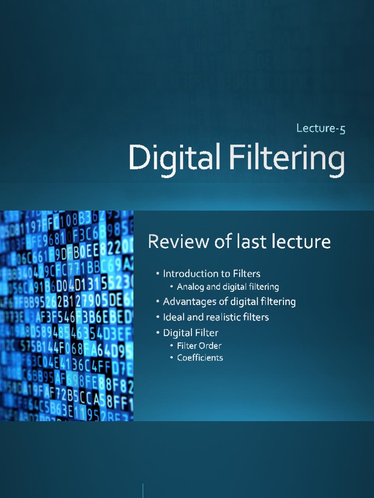 Lecture-5 (ABSP) - Recursive and Non-Recursive Digital Filters | PDF ...