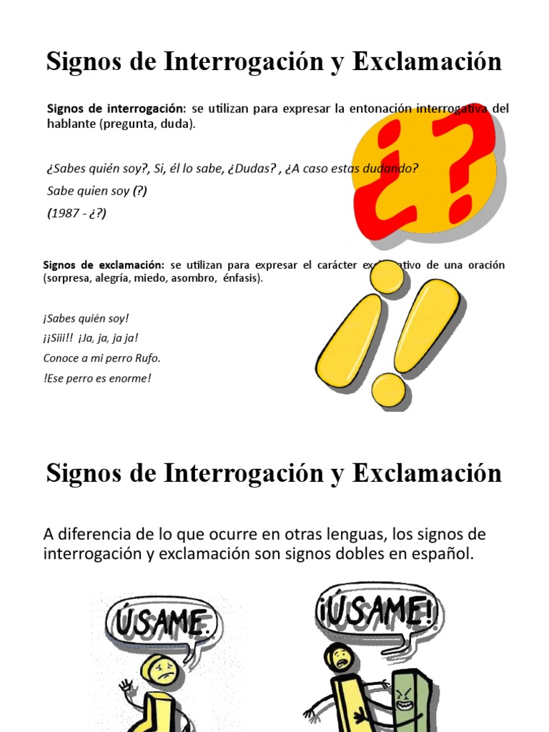 Uso de Signos de Interrogación y Exclamación | PDF