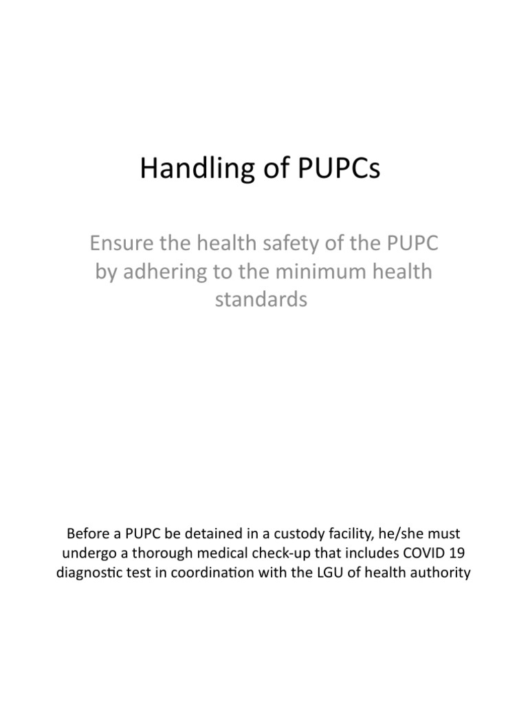 Handling of PUPCs | PDF