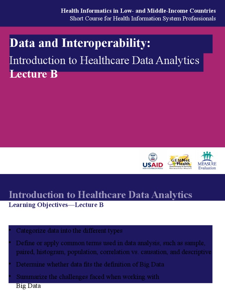 1 Introduction To Health Care Data Analytics Bagian 2 Pdf Level