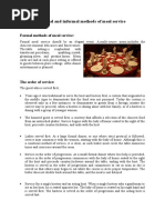 Different Types of Table Service | PDF | Tableware | Foodservice