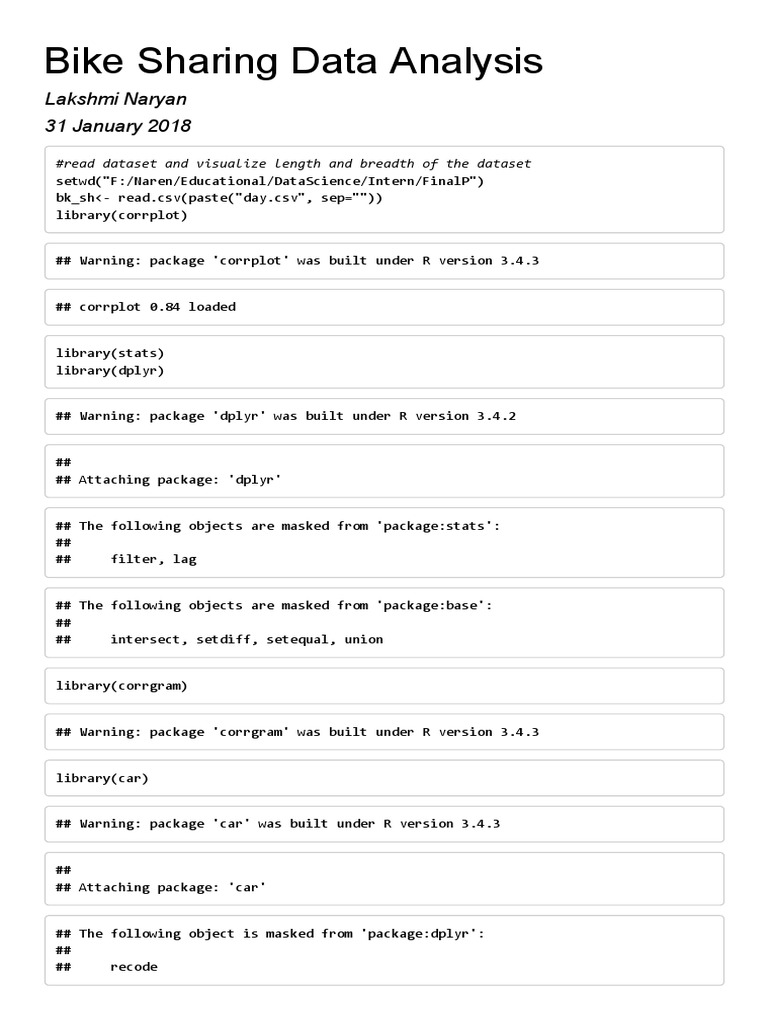 Bike Sharing Data Analysis | PDF | Errors And Residuals | P Value
