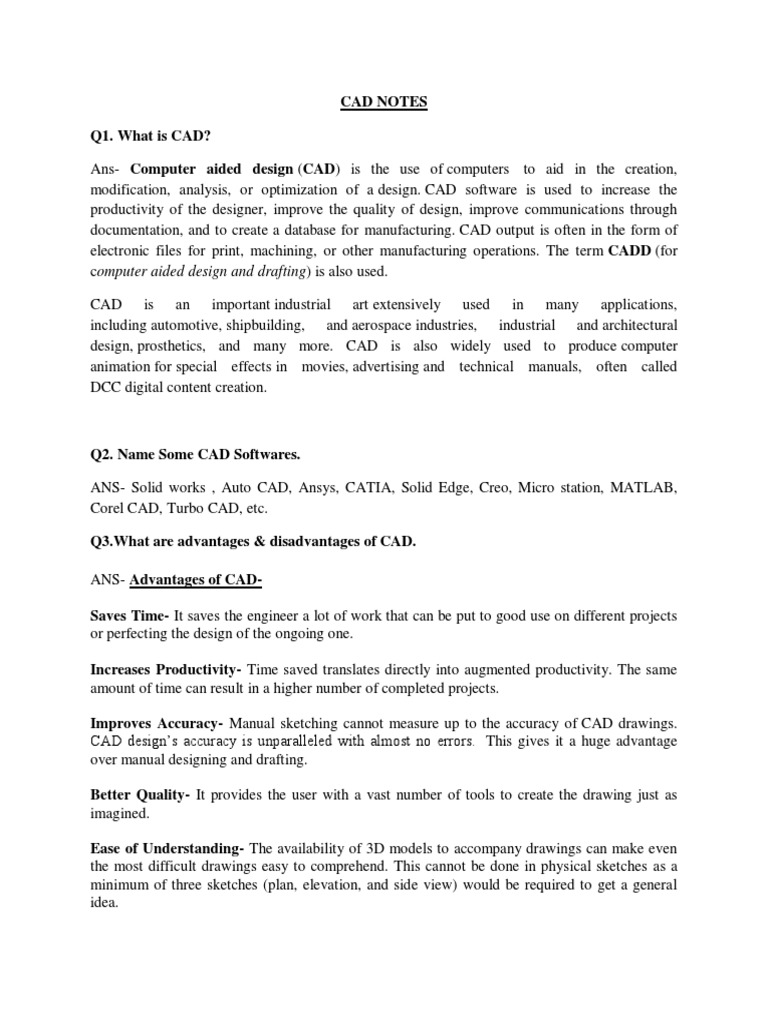 CAD Notes | PDF | Computer Aided Design | Circle