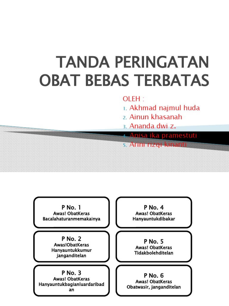Tanda Peringatan Obat Bebas Terbatas | PDF