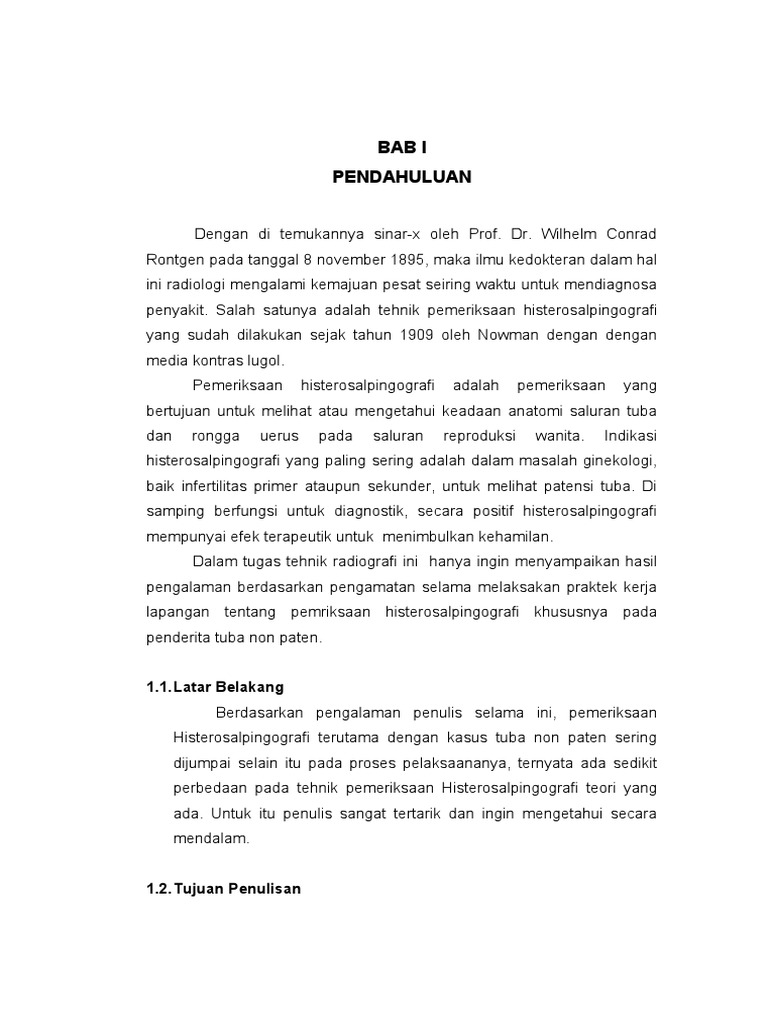 Histerosalpingografi (HSG) 2. | PDF