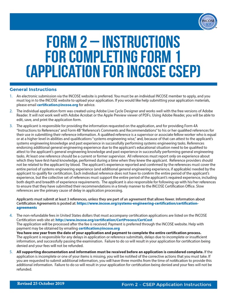 Form 2 Instructions For Completing Form 1 | PDF | Academic Degree ...