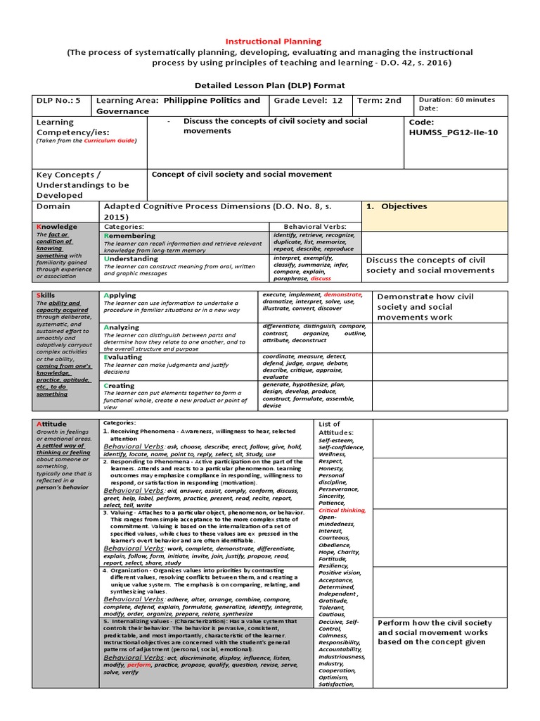 Civil Society and Social Movements DLP | PDF | Value (Ethics ...