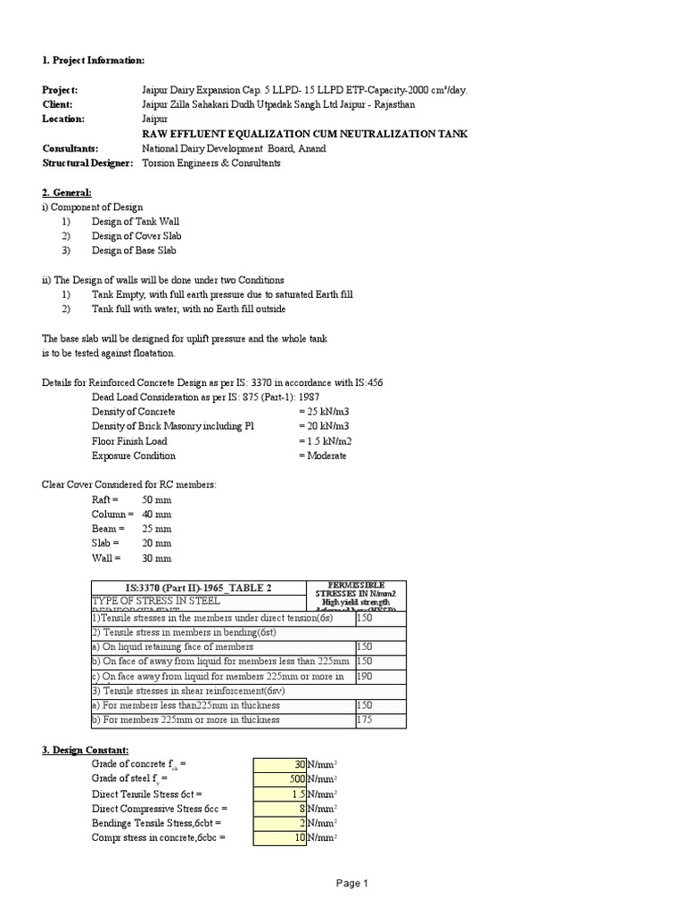 Usab Feed Tanks 09092015 | PDF | Bending | Stress (Mechanics)
