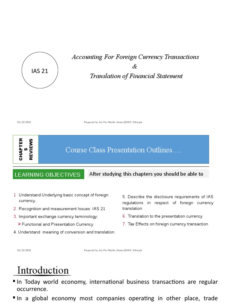 IAS 21: Accounting Foreign Currency Transaction & Financial Statement ...